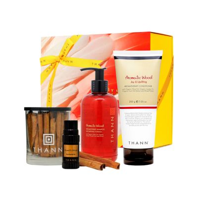 【ギフトBOX入り】アロマ＆ヘアケアセット AW《アロマティックウッド》 | THANN